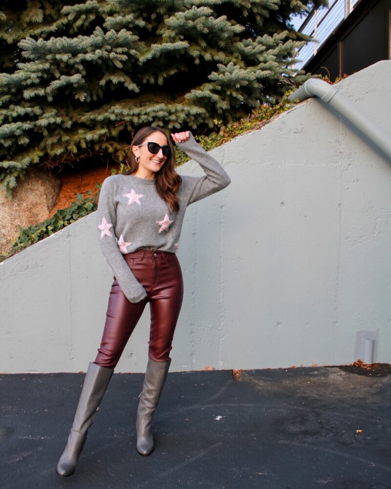 3 Ways to style coated jeans - Side of Sequins